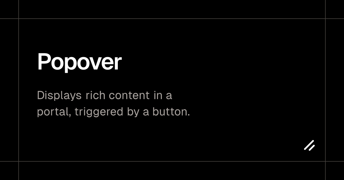 Popover - shadcn/ui中文文档 | shadcn/ui中文网
